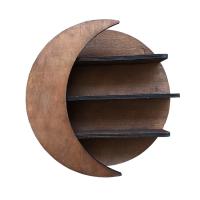 China Living Room Furniture Wall Mounted Floating Moon Crystal Shelf for Essential Oil Storage for sale