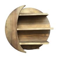China Living Room Furniture Wall Mounted Floating Moon Crystal Shelf for Essential Oil Storage for sale