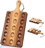 China Reversible Wooden Deviled Egg Platter As Your Request Acacia Charcuterie Board for sale