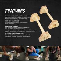 China OEM/ODM 202405 Ultra Fitness Wood Parallettes Set for L Sits and Handstand Push ups for sale