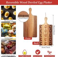China Reversible Wooden Deviled Egg Platter As Your Request Acacia Charcuterie Board for sale