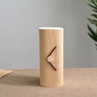 China Sturdy Solid Wood Cork Bark Storage Box Tea Wooden Case Birch Jewelry Wood Veneer Boxes for sale