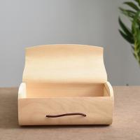 China Sturdy Solid Wood Cork Bark Storage Box Tea Wooden Case Birch Jewelry Wood Veneer Boxes for sale