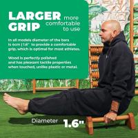 China Customized Logo Wooden Muscle Push up Stands for Calisthenics Workout Gym Equipment for sale