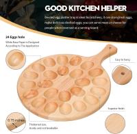 China Wooden Deviled Egg Platter and Charcuterie Board for Easter Christmas Functional Design for sale