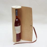 China Custom Round Tube Birch Veneer Soft Bark Wooden Packaging Box for Gift Wine Bottle for sale