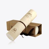 China Custom Round Tube Birch Veneer Soft Bark Wooden Packaging Box for Gift Wine Bottle for sale