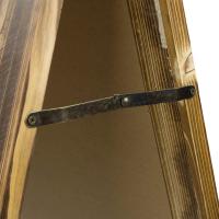 China Burned Wood Double Sided Standing Chalkboard for Coffee Shop and Restaurant Menu for sale