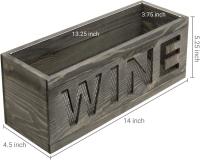 China Save Space Wall Mounted Vintage Gray Weathered Wood Open Top Cork Holder Wooden Box with Metal Wire Mesh for sale