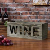 China Save Space Wall Mounted Vintage Gray Weathered Wood Open Top Cork Holder Wooden Box with Metal Wire Mesh for sale