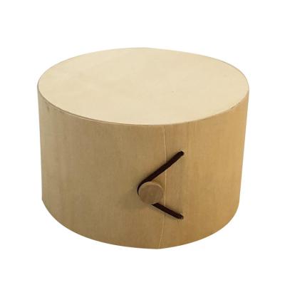 China Custom Unfinished Soft Wood Birch Bark Handmade Cheese Cake Packaging Box for Gift for sale