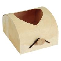 China Custom Unfinished Soft Wood Birch Bark Handmade Cheese Cake Packaging Box for Gift for sale