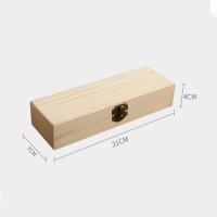 China Customized Pine Wood Flip Pencil Case for Organizing Stationery and Accessories for sale