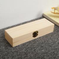 China Customized Pine Wood Flip Pencil Case for Organizing Stationery and Accessories for sale
