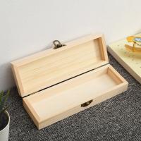 China Customized Pine Wood Flip Pencil Case for Organizing Stationery and Accessories for sale
