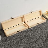 China Customized Pine Wood Flip Pencil Case for Organizing Stationery and Accessories for sale