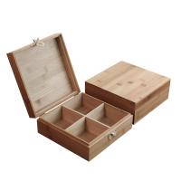 China Customized Bamboo Moon Cake Packaging Wood Jewelry Storage Box with Lock and Security for sale