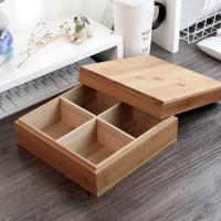 China Customized Bamboo Moon Cake Packaging Wood Jewelry Storage Box with Lock and Security for sale