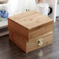 China Customized Bamboo Moon Cake Packaging Wood Jewelry Storage Box with Lock and Security for sale