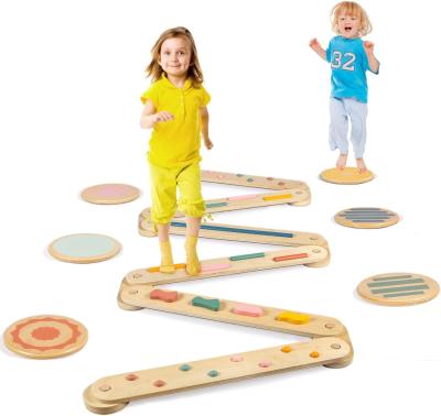 China Sample Charge Free Toddler Balance Beam and Stepping Stones for Coordination Building for sale