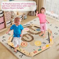 China Sample Charge Free Toddler Balance Beam and Stepping Stones for Coordination Building for sale