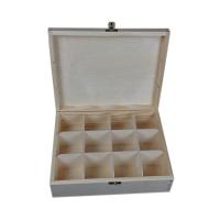 China Clear Lid Wood Tea Storage Box for Printing Laser Engrave Natural Eco-Friendly Design for sale