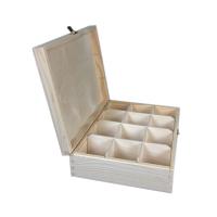 China Clear Lid Wood Tea Storage Box for Printing Laser Engrave Natural Eco-Friendly Design for sale