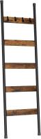 China 202405 Bathroom Blanket Ladders Wall Leaning Metal Holder Rack with Hooks and Printing burned for sale