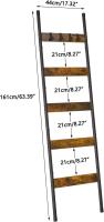 China 202405 Bathroom Blanket Ladders Wall Leaning Metal Holder Rack with Hooks and Printing burned for sale