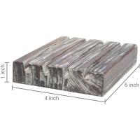 China Painted Brown 4 Row Torched Wood Military Challenge Coin Display Holder Stand 4x6x1inch for sale