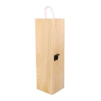China Industrial Beverage 750ml Pine Wooden Wine Box with Simple Design and Natural Color for sale