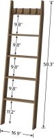 China Common Size 5-Tier Wall Leaning Towel Rack with Burned Printing and Decorative Design for sale