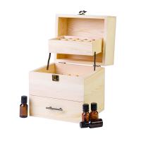 China Practical Wood Essential Oil Storage Box with Dividers Made from Environmental Wood for sale
