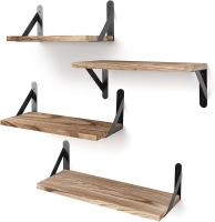 China Popular Custom Size Color Set of 5 Rustic Wood Floating Shelves for Bathroom Decor for sale