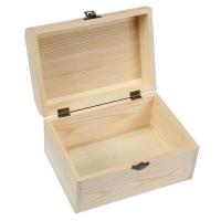 China Latest Popular Luxury Unfinished Wooden Treasure Gift Boxes for DIY Art Project Crafts for sale