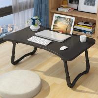 China Adjustable Height Folding Lap Desk with Storage Drawer and Cup Holder for sale