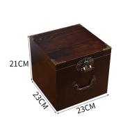 China Customized Logo Acceptable Vintage Style Wooden Jewelry Gift Box with Lock and Key for sale