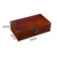 China Customized Logo Acceptable Vintage Style Wooden Jewelry Gift Box with Lock and Key for sale