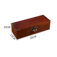 China Customized Logo Acceptable Vintage Style Wooden Jewelry Gift Box with Lock and Key for sale