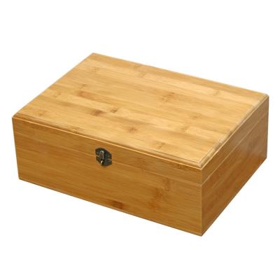 China Customized Logo Acceptable Eco-friendly Bamboo Rectangle Wooden 13x9x5cm Storage Box for sale