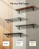 China Popular Design Custom Color Set Of 2 Wooden Floating Shelves for Household Needs for sale