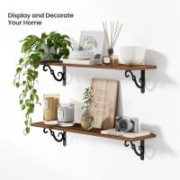 China Popular Design Custom Color Set Of 2 Wooden Floating Shelves for Household Needs for sale