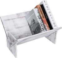 China Wooden Magazine Book Files Albums Display Retro Style Organizer Wall Shelf Decoration for sale