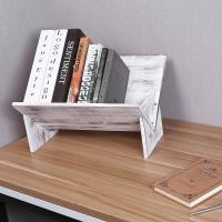 China Wooden Magazine Book Files Albums Display Retro Style Organizer Wall Shelf Decoration for sale