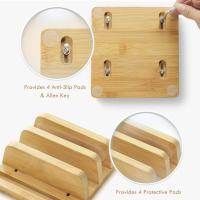 China Non-folding Rack Vertical Laptop Stand Customized Logo Double Stand Holder with Dock for sale