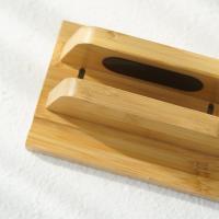 China Functional design Bamboo Laptop Stand Holder with Adjustable Dock Fits All MacBook Multifunctional for sale