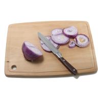 China Functional and Durable Solid Wood Beech Cutting Board with Handle Printing Burned for sale