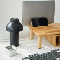 China Functional design Bamboo Laptop Stand Holder with Adjustable Dock Fits All MacBook Multifunctional for sale