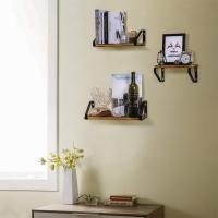 China Rustic Wood Wall Shelf for DIY Book and Small Plants Organization in Handmade Design for sale