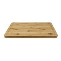 China Stocked Eco-Friendly Kitchenware Multi-Purpose Solid Wood Cutting Board with Handle for sale